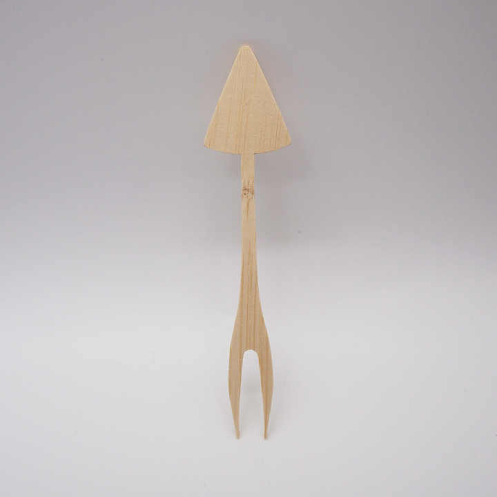 Bamboo Two-Tooth Fork Disposable Eco-Friendly Compostable Plastic Fork ...