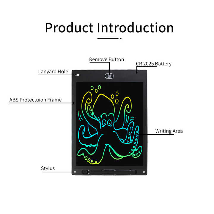 Kids LCD Writing Tablet - Color Screen Drawing Toy for Kids 8.5-16 Inch