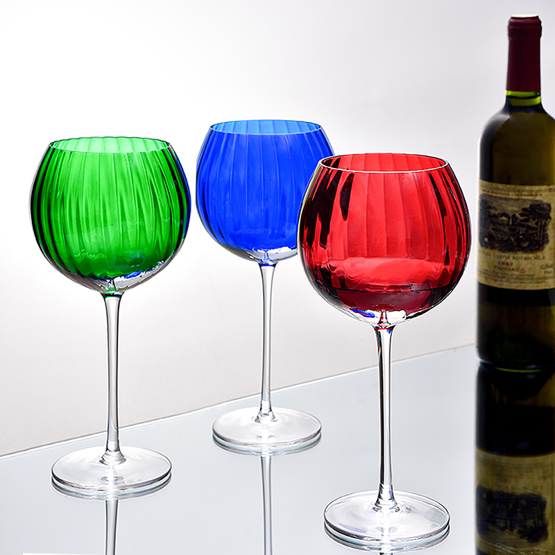 colorful wine glass crystal lead free wedding giant wine glasses green ...