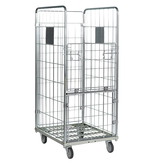 Foldable Mobile Logistic Warehouse Storage Wire Mesh Roll Cage Trolley| Alibaba.com