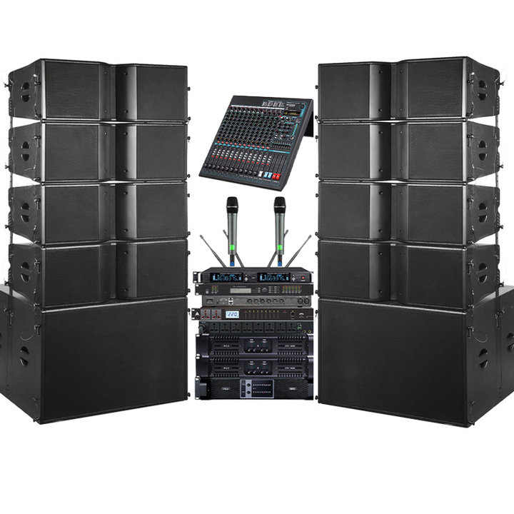 Dual 10 and 12 Linear Array Speakers for Pro. Stage Weddings