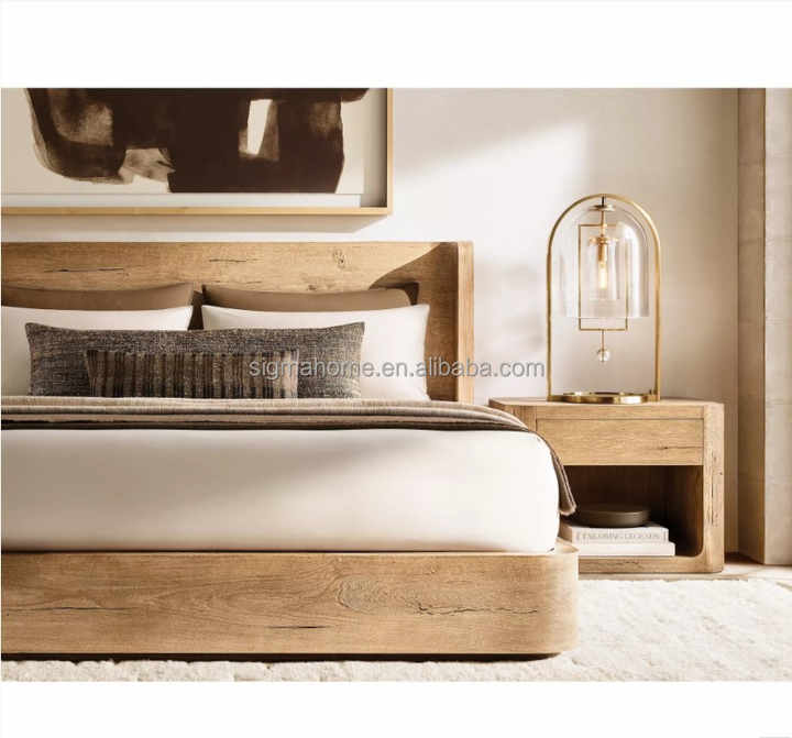 Luxury Bed Indoor Wood Furniture Bedroom Sets - King Size