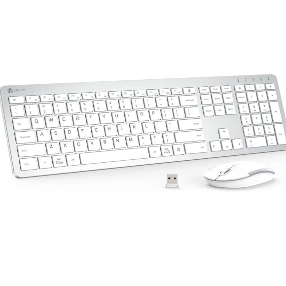 Iclever GK08 Wireless Keyboard and Mouse - Quiet & Full Size