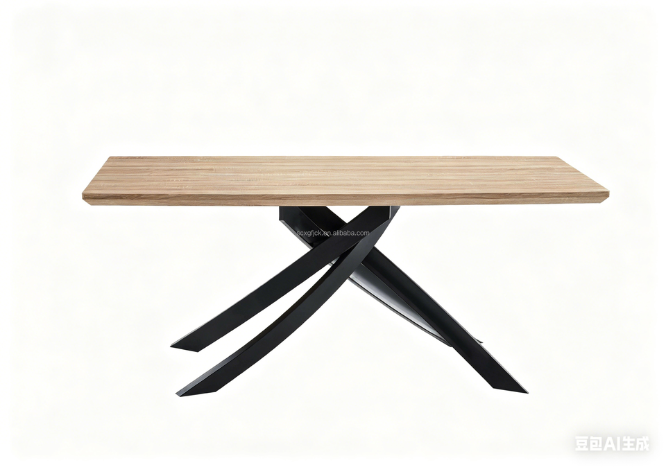 Light Luxury Rectangular Curved Leg Table Suitable for Home Restaurant ...