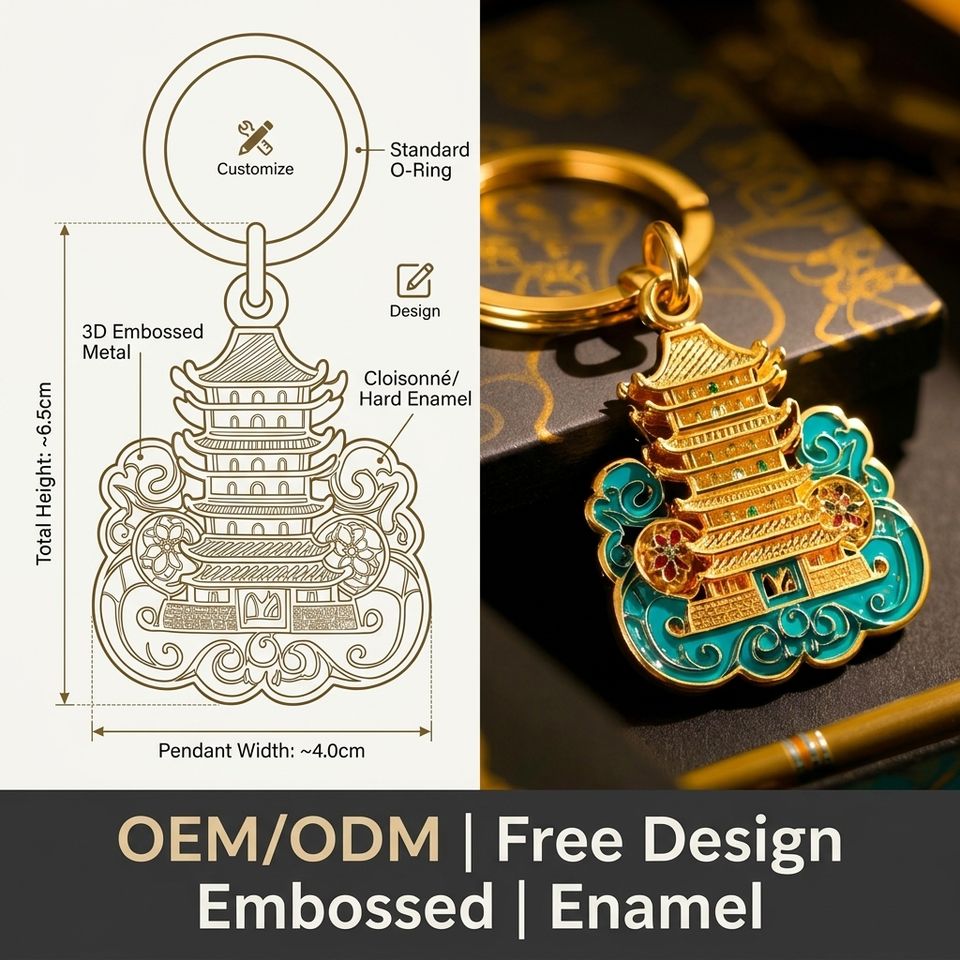 Enamel Cartoon Personal Cute Anime Promotional Custom Metal Key Holder ...