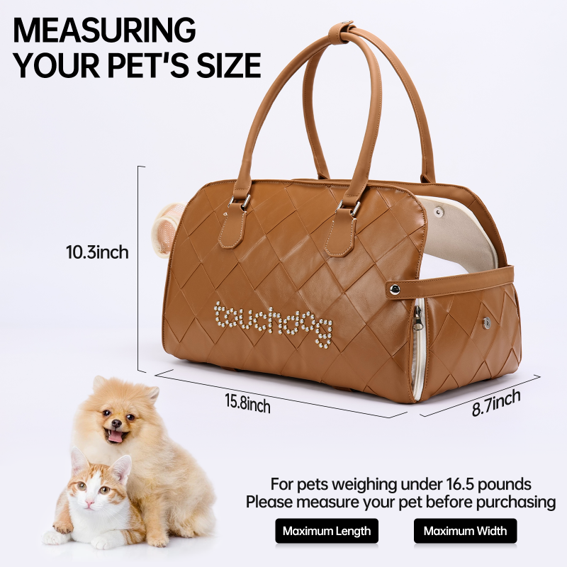 TOUCHDOG Waterproof Pet Tote Bag, Portable Dog Walking and Travel Style ...