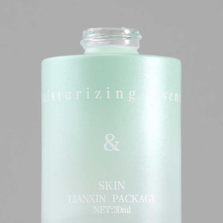 Luxury 30ml Round Glass Foundation Bottle Frosted Straight Design ...