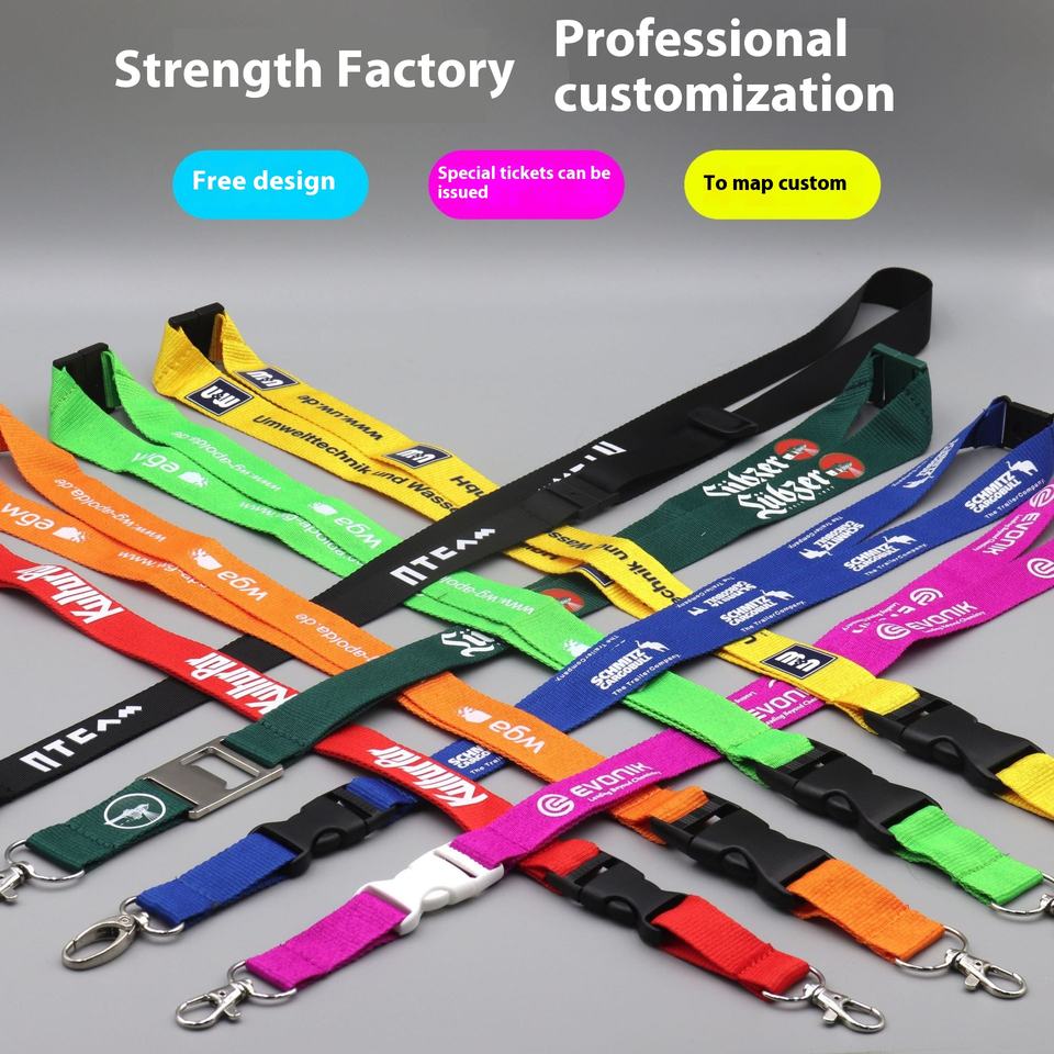 2026 Factory Customized Double-Sided Work Permit Lanyard Silk Screen ...