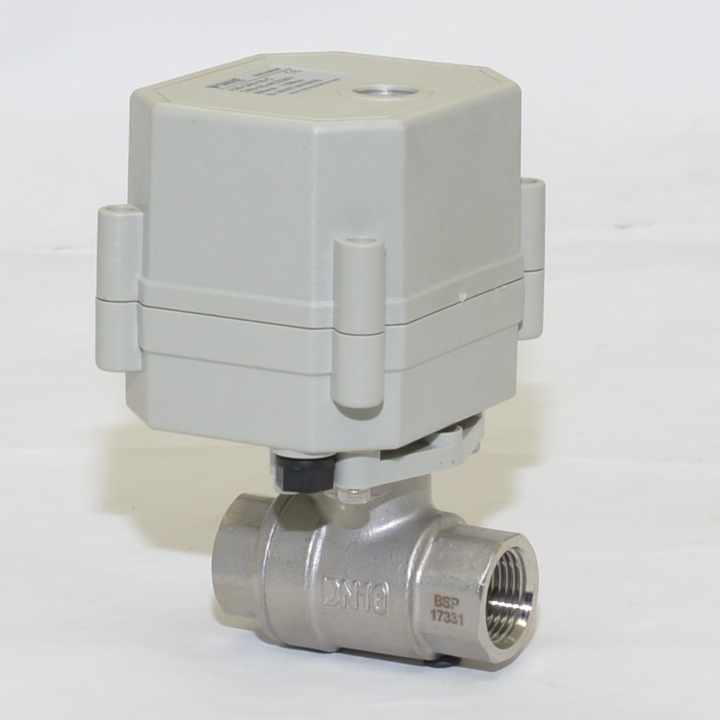 2 Way SS304 DN8 DN10 Motorized 220V Control Water Valve CR202 2 Wires ...