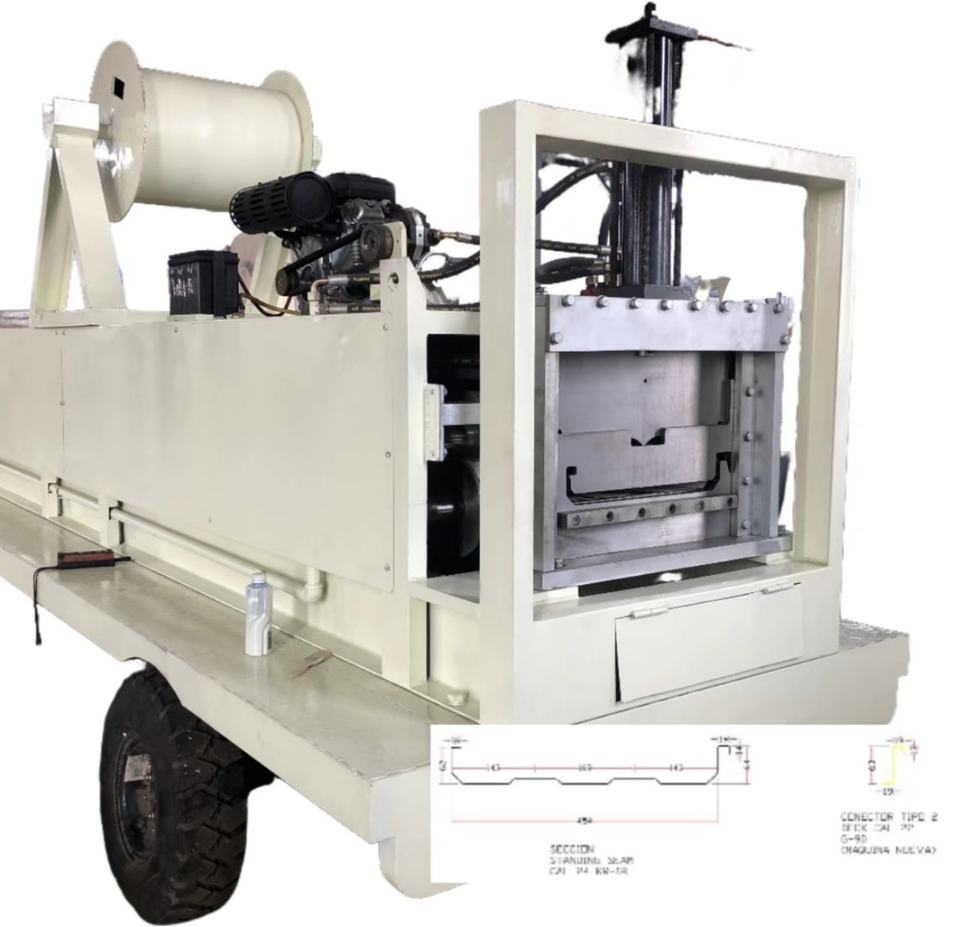 Portable Kr18 Standing Seam Metal Roofing Machine - High Safety ...
