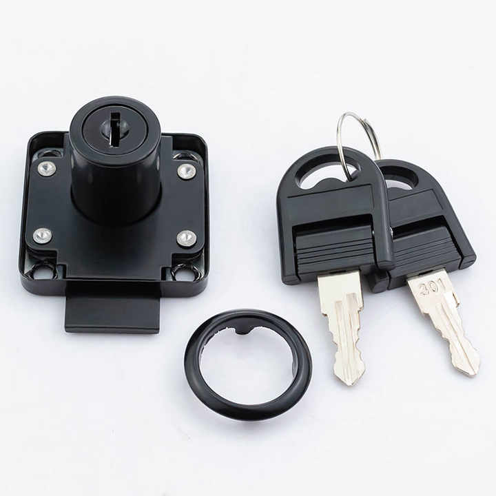 High Quality Black Iron Cabinet Lock Polished Finish with 2 Keys for ...