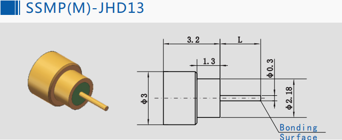 Mini SMP SSMP Male Full Detent Connectors - Hermetic Kovar