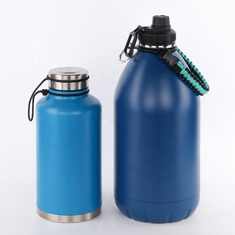 128oz Gym Water Bottle Stainless Steel Insulated Sports Jug with Handle ...