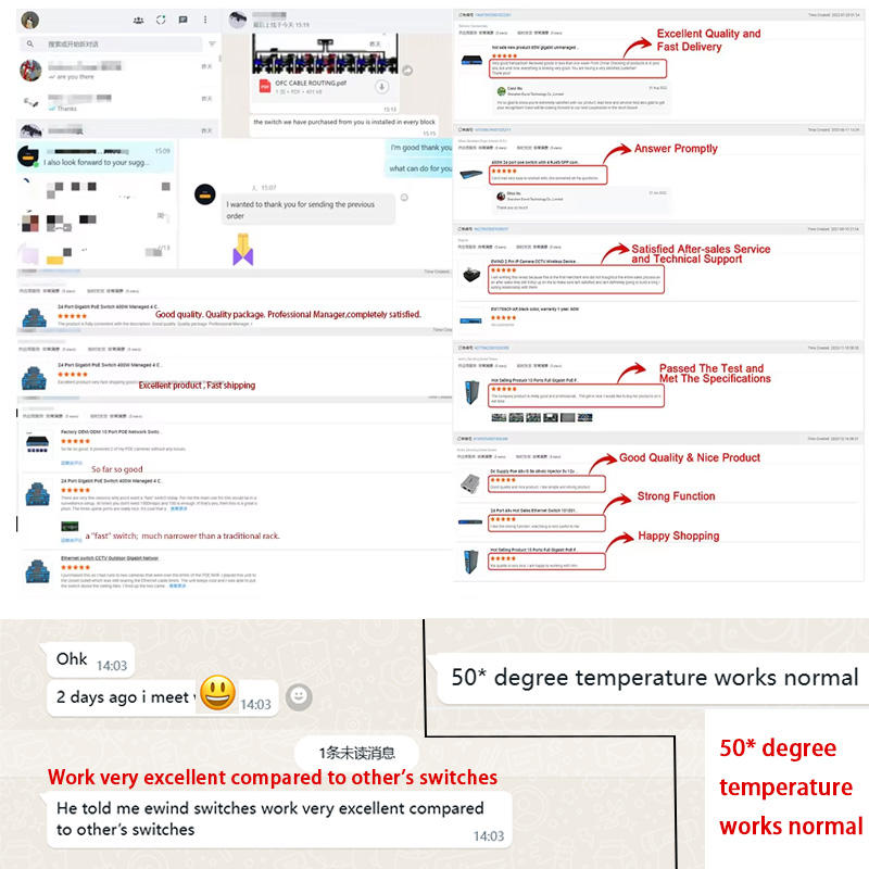 300m Extender AI Smart PoE Switch With 4/8/16/24 Ports for Home/Office ...