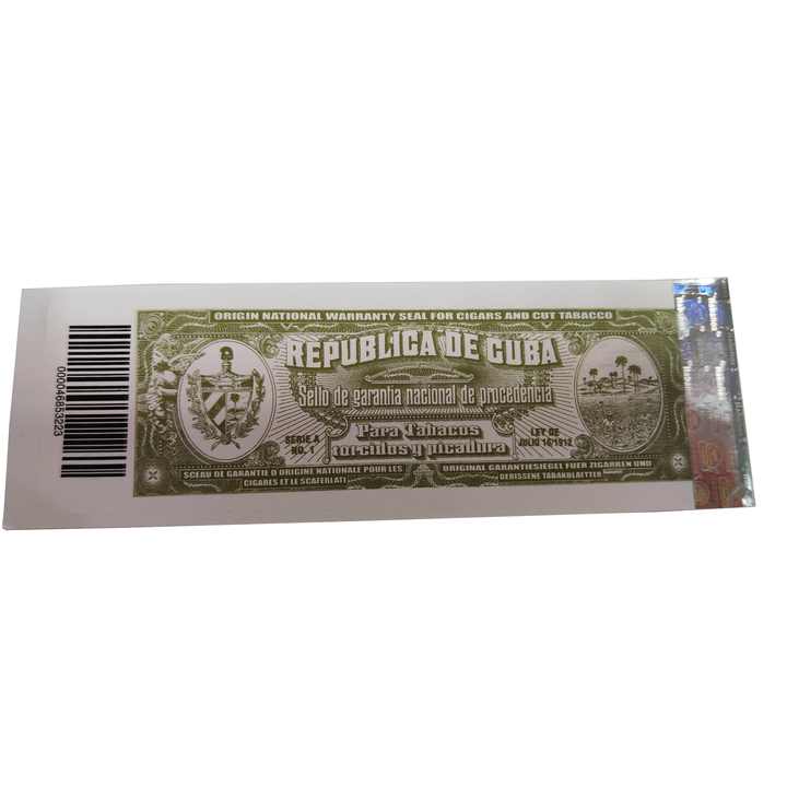 Green Stamp Sticker - Anti-Counterfeit Label for Cigars