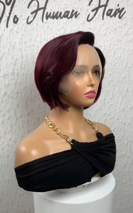 8" T Lace Short Bob Wig - Lace Front Human Hair Wigs Odm