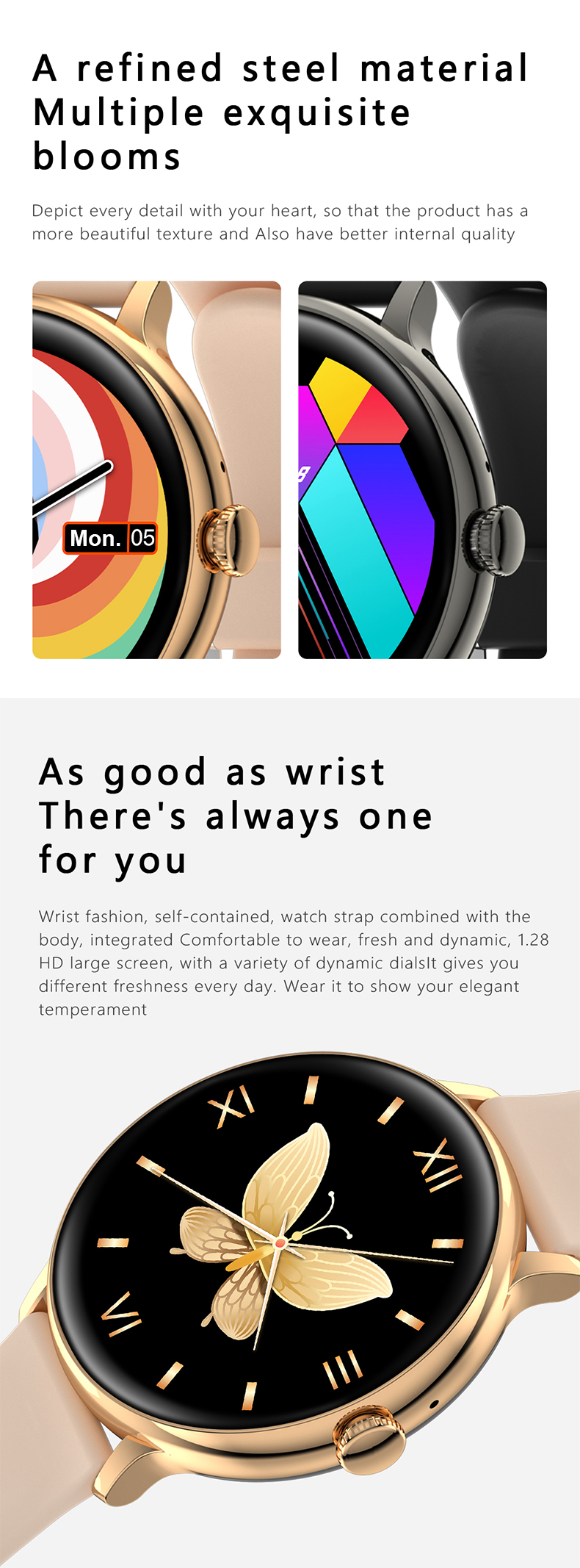 Fitness Smartwatch óra, uniszex, kalória monitorozás, vérnyomás, pulzus ...