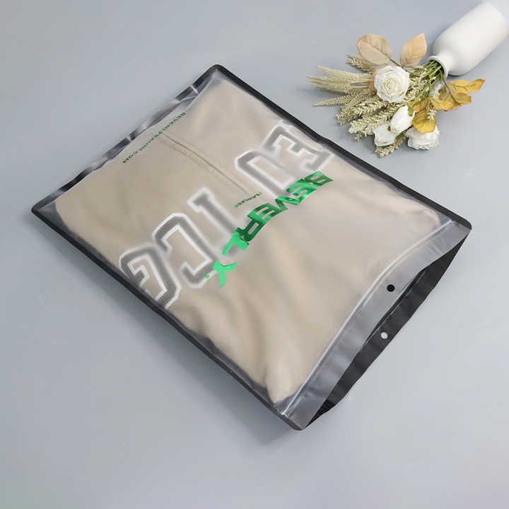 Custom Print Clothes Packaging Bags - Resealable Zipper Bag