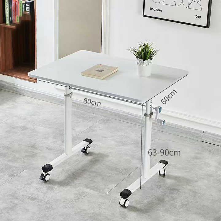 Customized HDF Manual Standing Desk Brown Minimalist Classroom Book ...