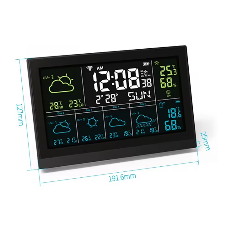 Top Rated Thermo-Hygrometer Smart Table Clock Weather Forecast Tuya ...