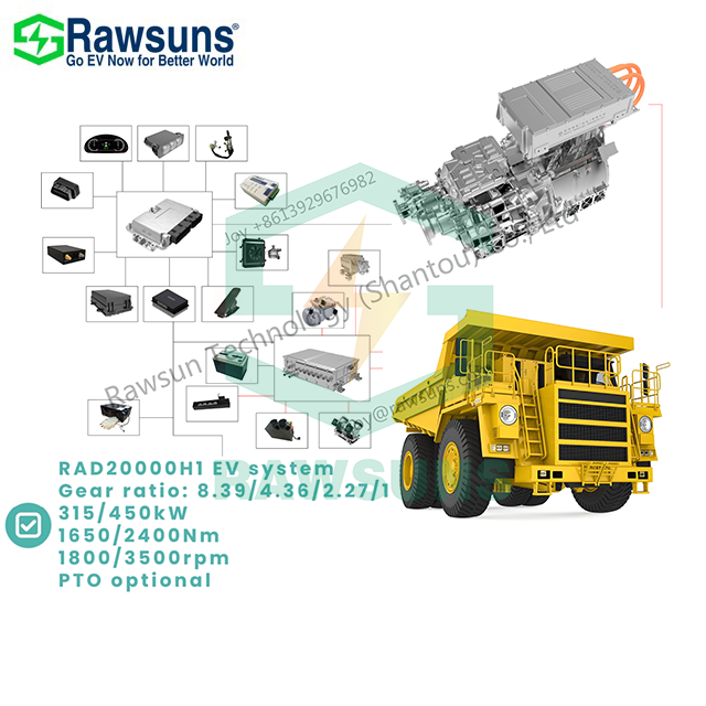 Rawsuns 450kw Electric Motor for Heavy-Duty EV Conversion