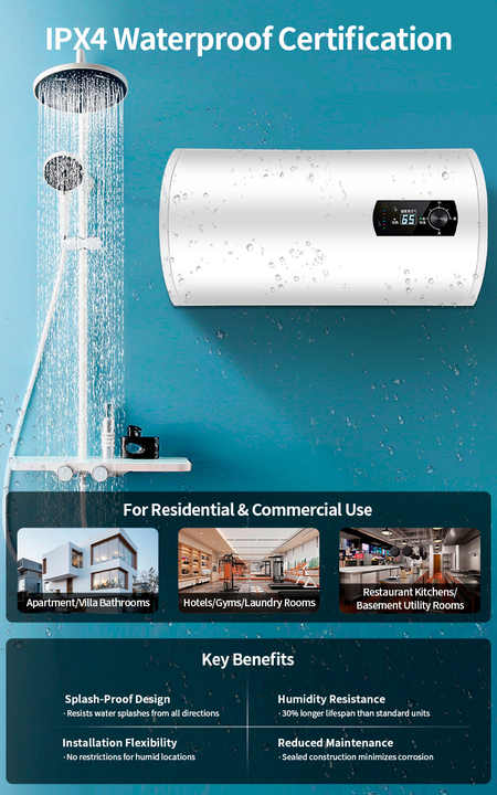 2000w IPX4 Hotel Electric Hot Water Heater Tank 40L Water Saving ...