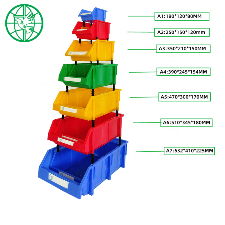 Stackable Plastic Shelf Bin Boxes Crates for Warehouse Office ...