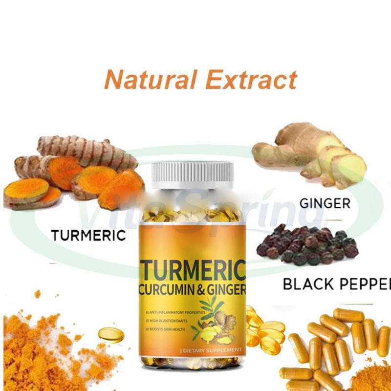 VitaSpring Curcumin Extract Turmeric Soft Capsules Joints Support ...