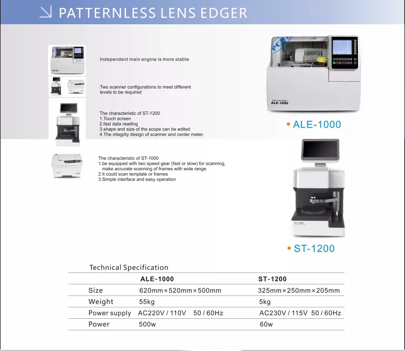 Patternless Auto Lens Edger Machine ALE-1000 ST-1200