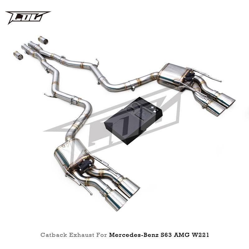 COC Valvetronic Catback Exhaust Muffler for Mercedes-Benz S63 AMG W221 ...