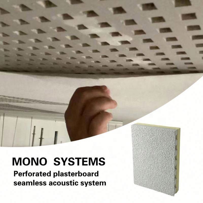 Seamless Acoustical Plasterboard Ceiling Monolithic Gypsum Acoustic ...