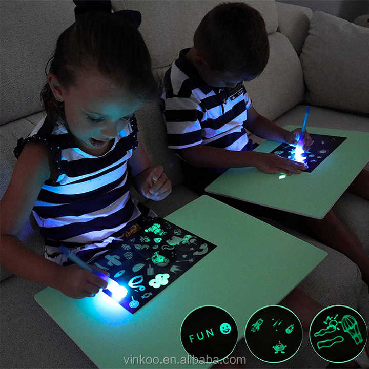 A3 A4 A5 Fluorescent Drawing Board Magic Luminous Doodle Pad Light up ...