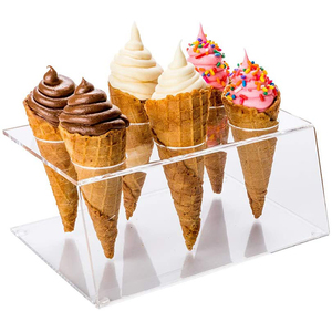 Buy Freestanding acrylic ice cream cone display case with Custom ...