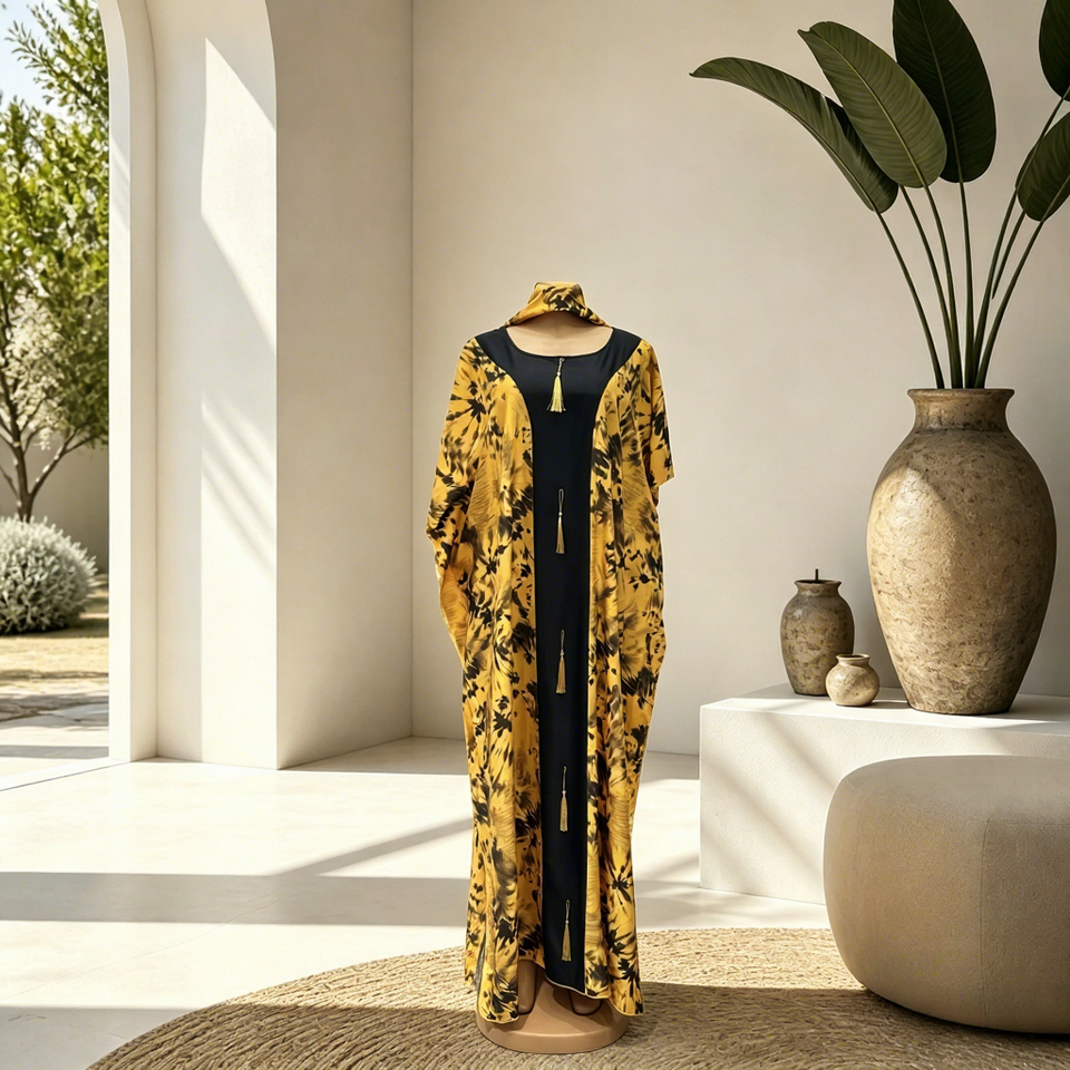2026 Hot Sale African Kaftan Muslim Women Abaya Batwing Tie Dye ...