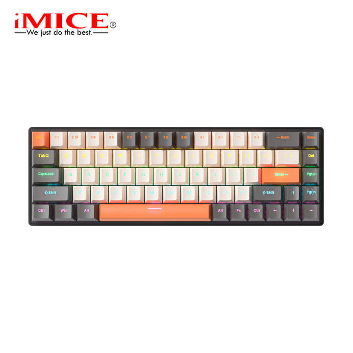 IMICE GK-690 Gaming Mechanical Keyboard - 68 Keys LED Backlit