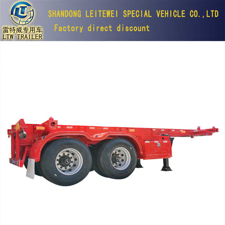 20 FT 40FT Drawbar Container Chassis Skeleton Container Trailer ...