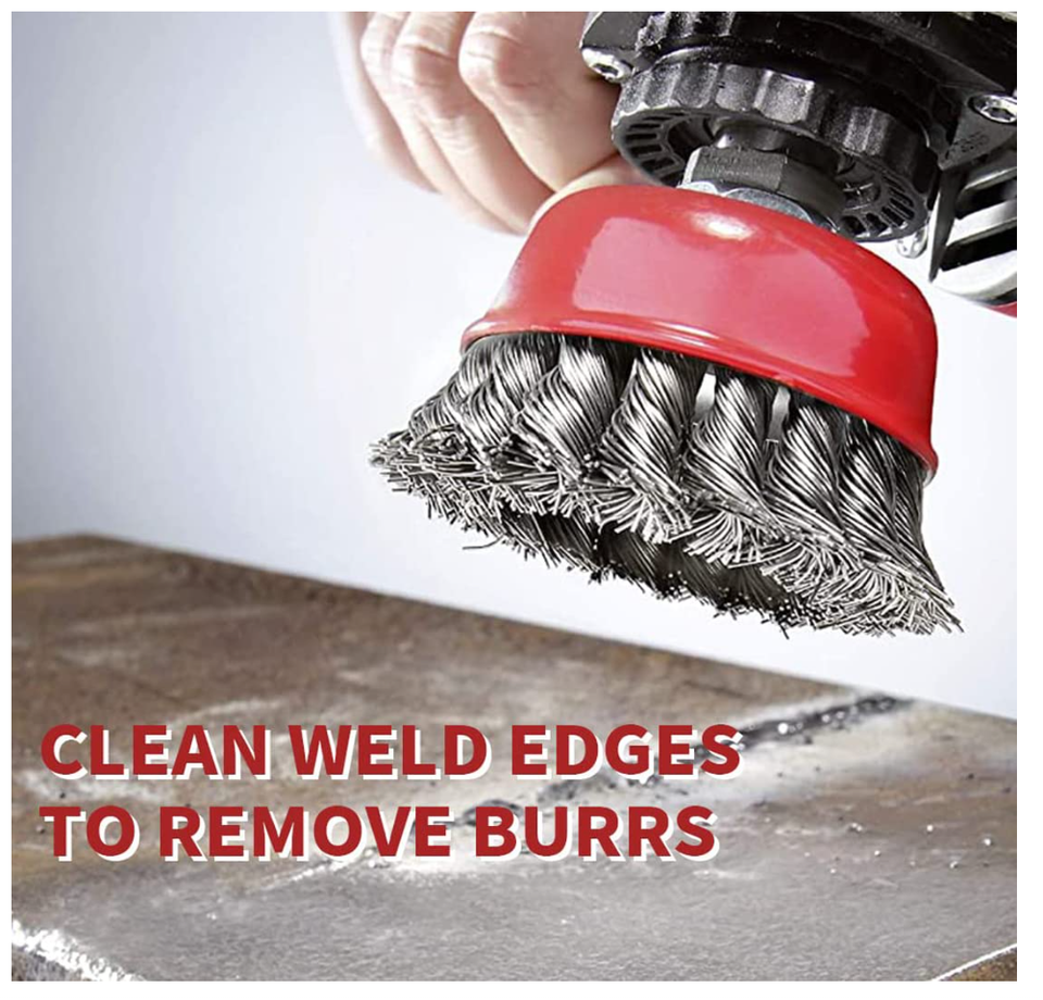 Genesis 4 Inch DIY Steel Wire Cup Angle Grinder 5/8 Threaded Arbor ...