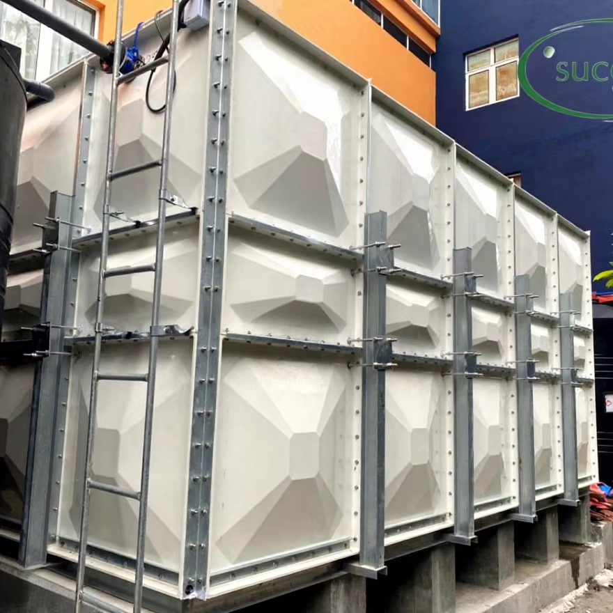 GRP FRP Fiber Panel Modular Assembled Water Reservoir Tank in Somalia ...