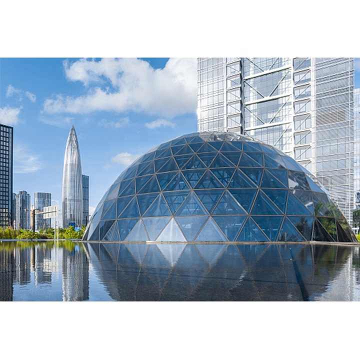 SAFFS Galvanised Steel Structure Glass Dome Space Frame Building ...