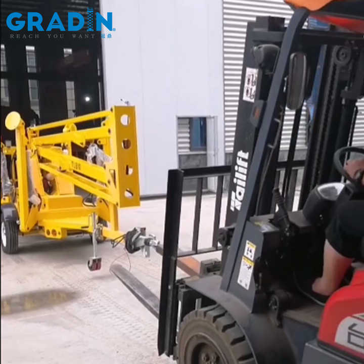 Factory Outdoor Aerial Work Platform Outrigger Trailer Crawler Folding ...