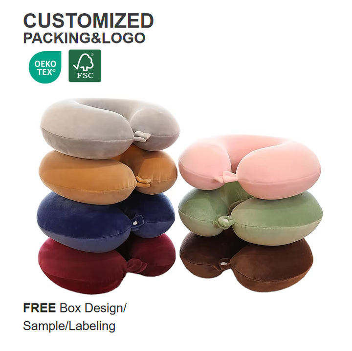 Hot Selling Adjustable Comfortable Removable Cover Memory Foam U-Shape ...