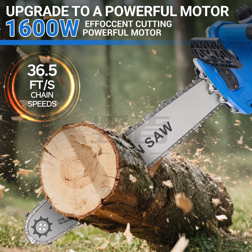 1600W Electric Brushless Motor Chain Saw 16 Inch Bar High Performance ...