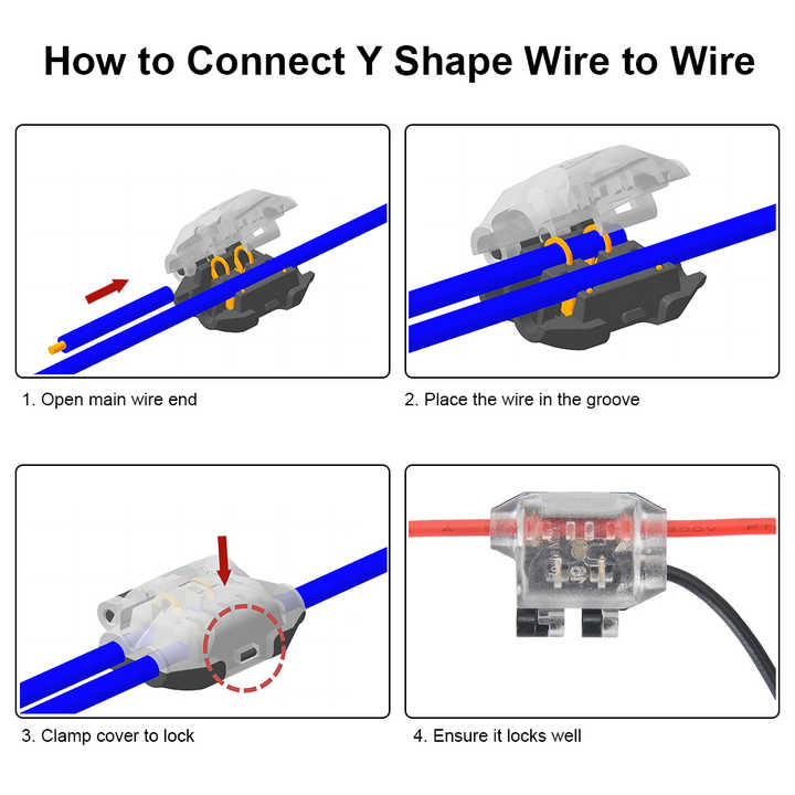 Automotive LED Lighting Quick Wire Splice Connector 3-Way Y Tap ...