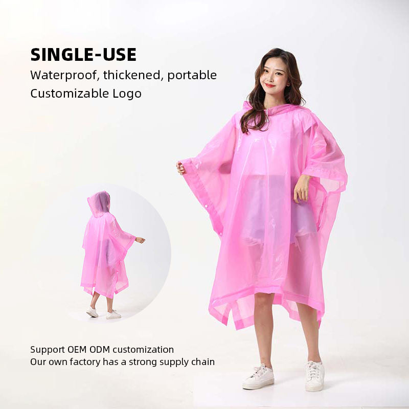 Adult Logo Raincoat Peva Efficient Quickly Customize Logo Customizable ...