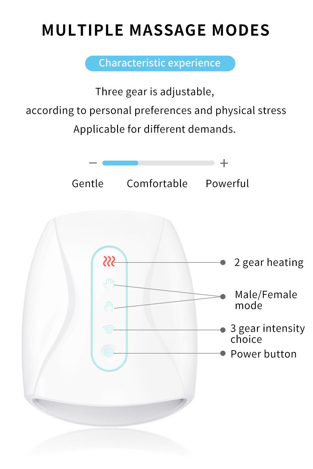 Electric Hand Massager Heated Air Compression Palm... From Beauty ...