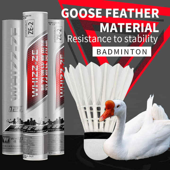 12 Piece Shuttlecoke Tube Packing Class a Grade Super Durabel White ...