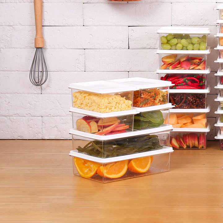 Plastic Transparent Crisper Box Refrigerator Food Storage Box Bin ...