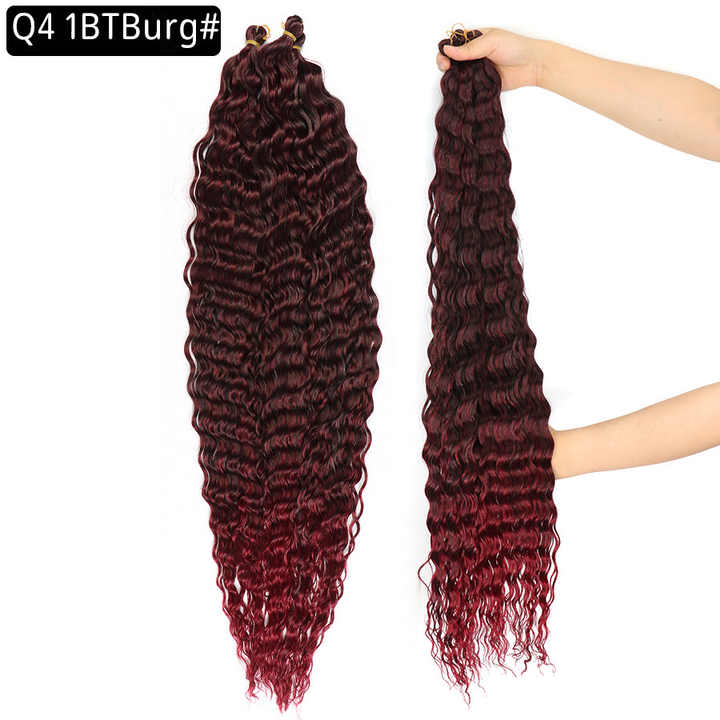 Joanna Girl's Ocean Wave Crochet Hair Extension Yaki Deep Twist ...