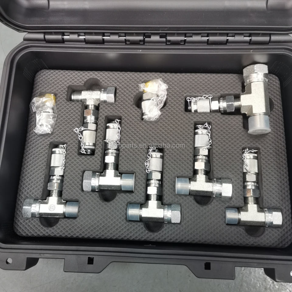 Hydraulic Pressure Test Tee Kit HYDRAULIC T-SUIT CASES for Excavators ...