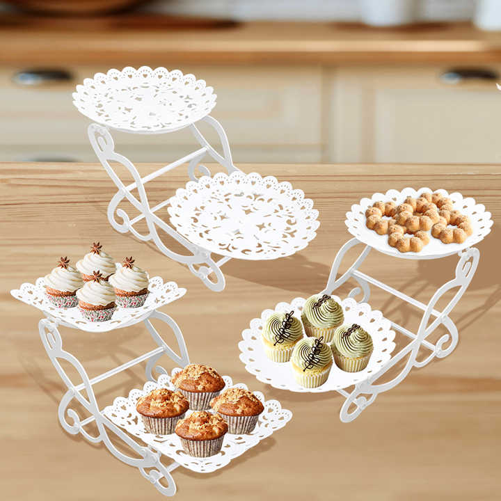 Creative Afternoon Tea Rack Three-layer Storage Tray Simple Household ...